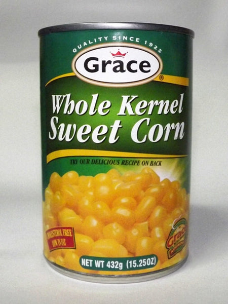 GRACE WHOLE KERNEL SWEET CORN 432G – Sam's Bread & Butter Express